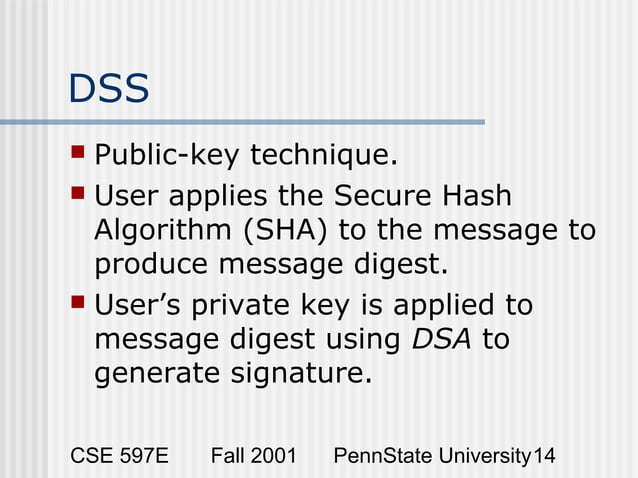 Digital signature schemes | PPT | Information and Network Security | Computing