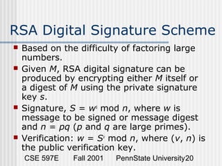 Digital signature schemes | PPT
