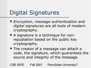 Digital signature schemes | PPT