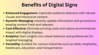 Dynamic Impressions: Elevate Your Message with Digital Signs by Signs ...