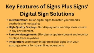 Harnessing the Power of Digital Signs: Elevate Your Brand with Signs ...