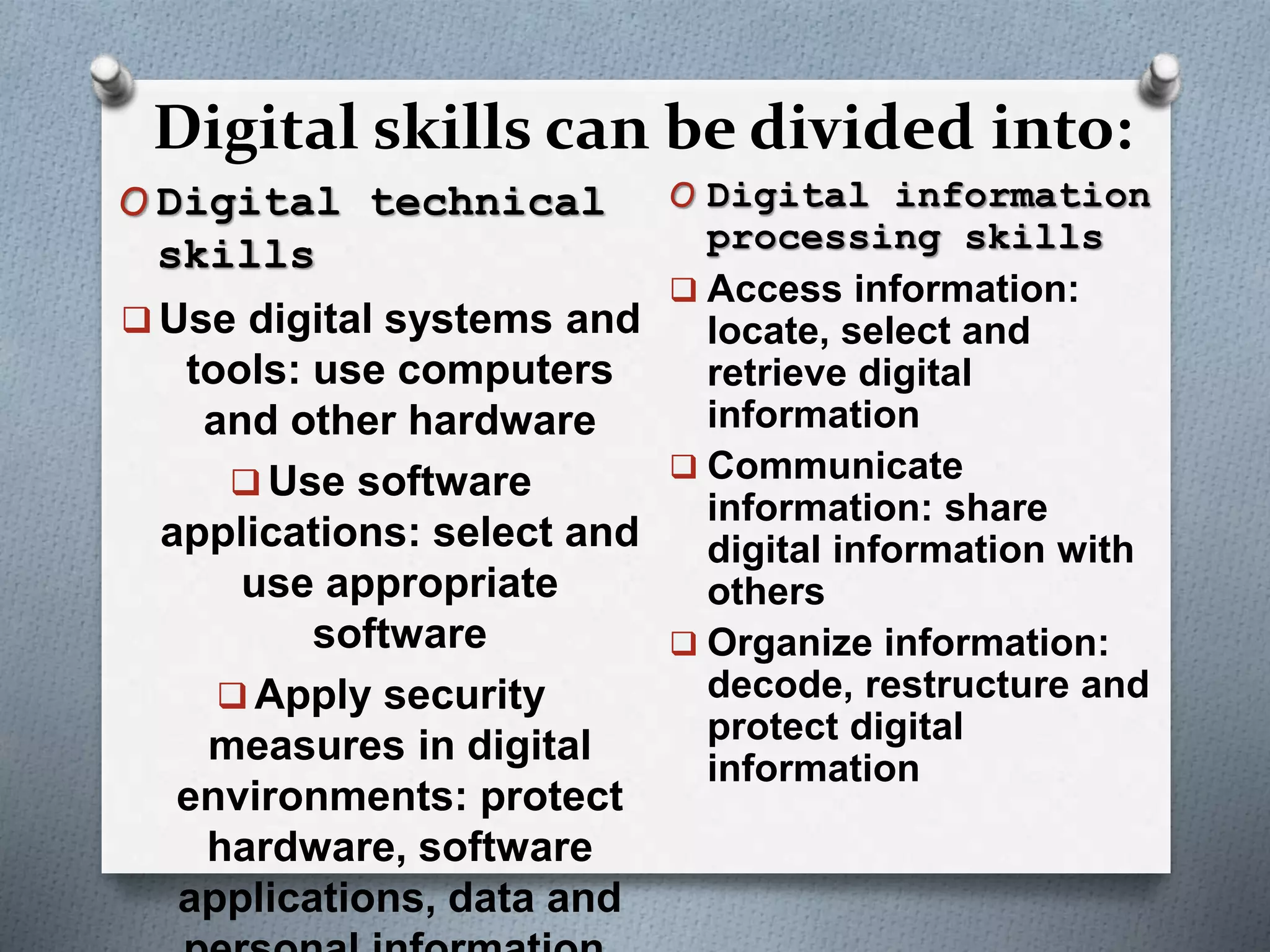 Digital skills | PPTX