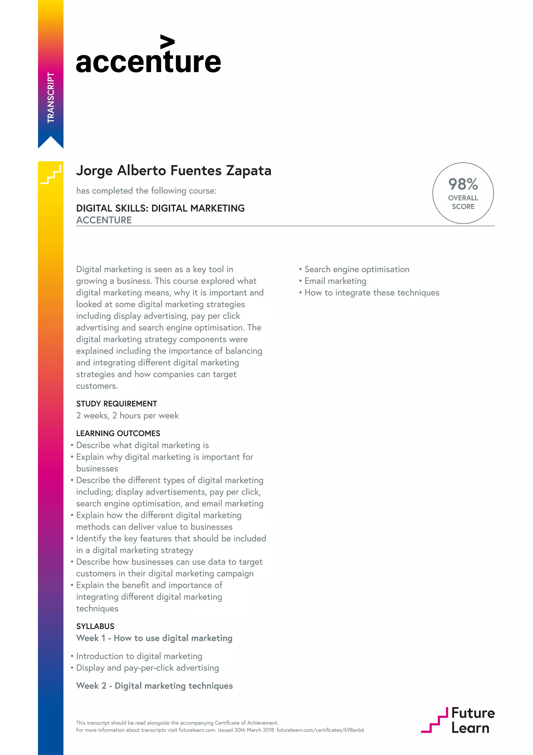 Digital Skills - Digital Marketing - Accenture - Jorge Alberto Fuentes ...