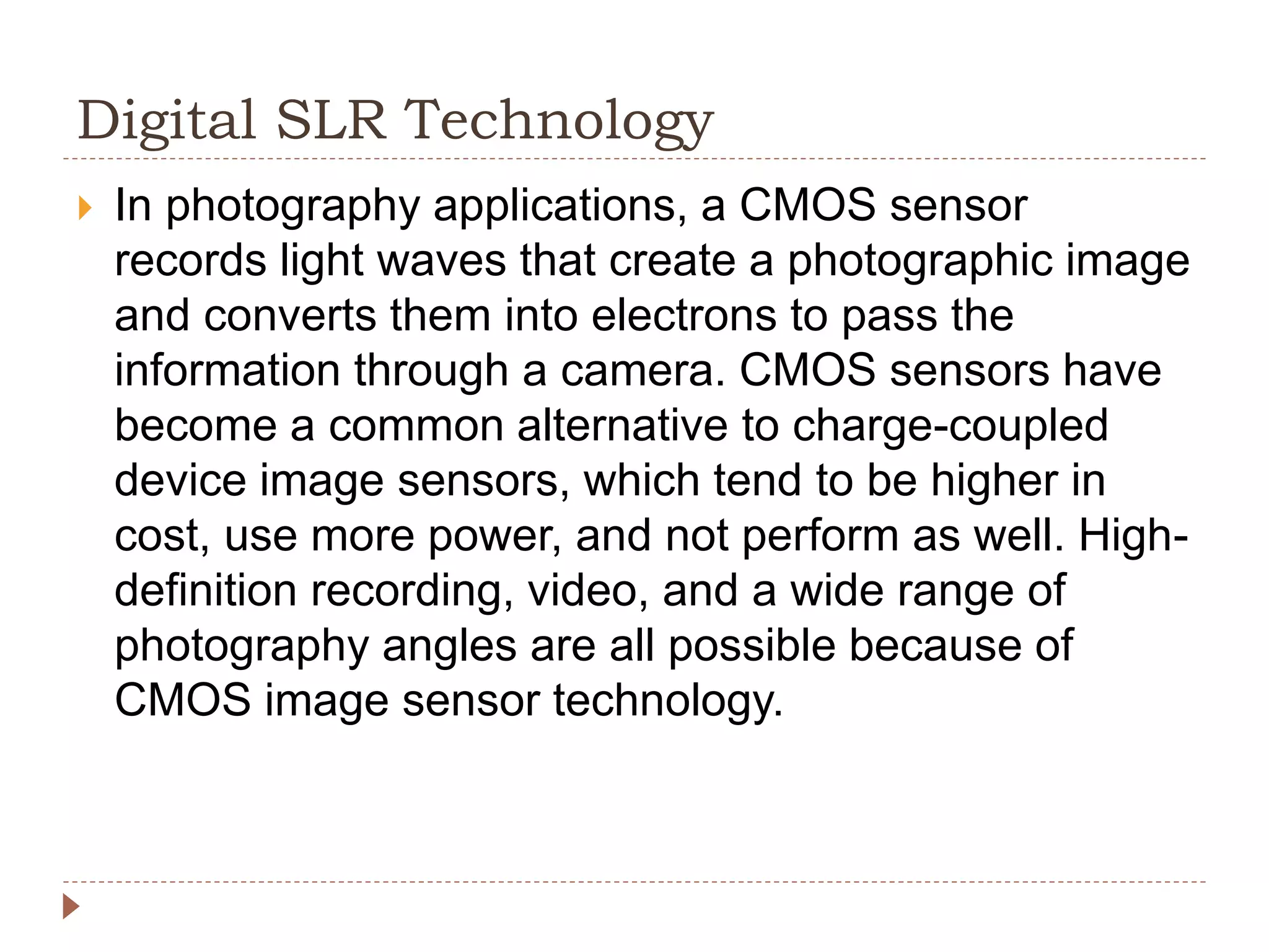 Digital SLR Technology | PPTX