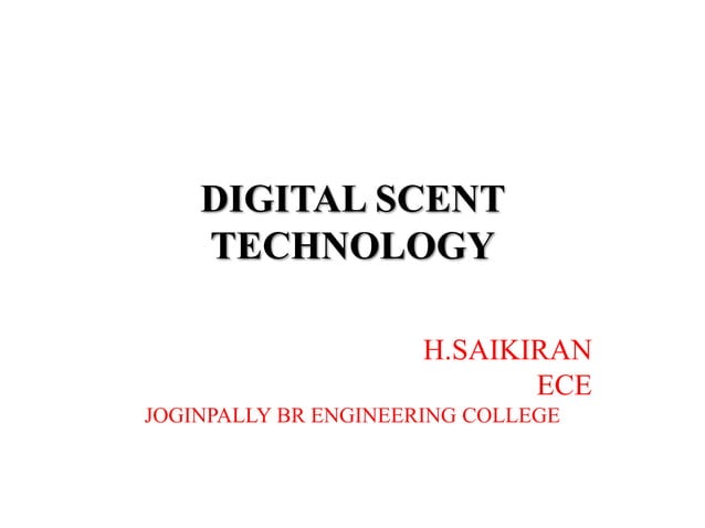 Digital smell technology | PPTX | Perfume and Fragrance | Beauty