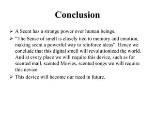 Digital smell technology | PPTX