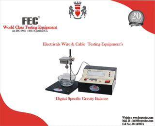 Digital specific gravity balance | PDF