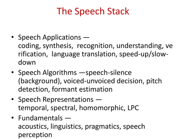 Digital speech processing lecture1 | PPTX