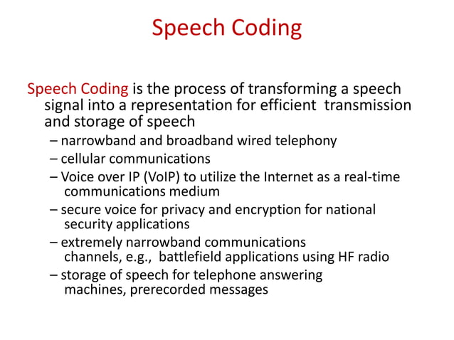 Digital speech processing lecture1 | PPTX