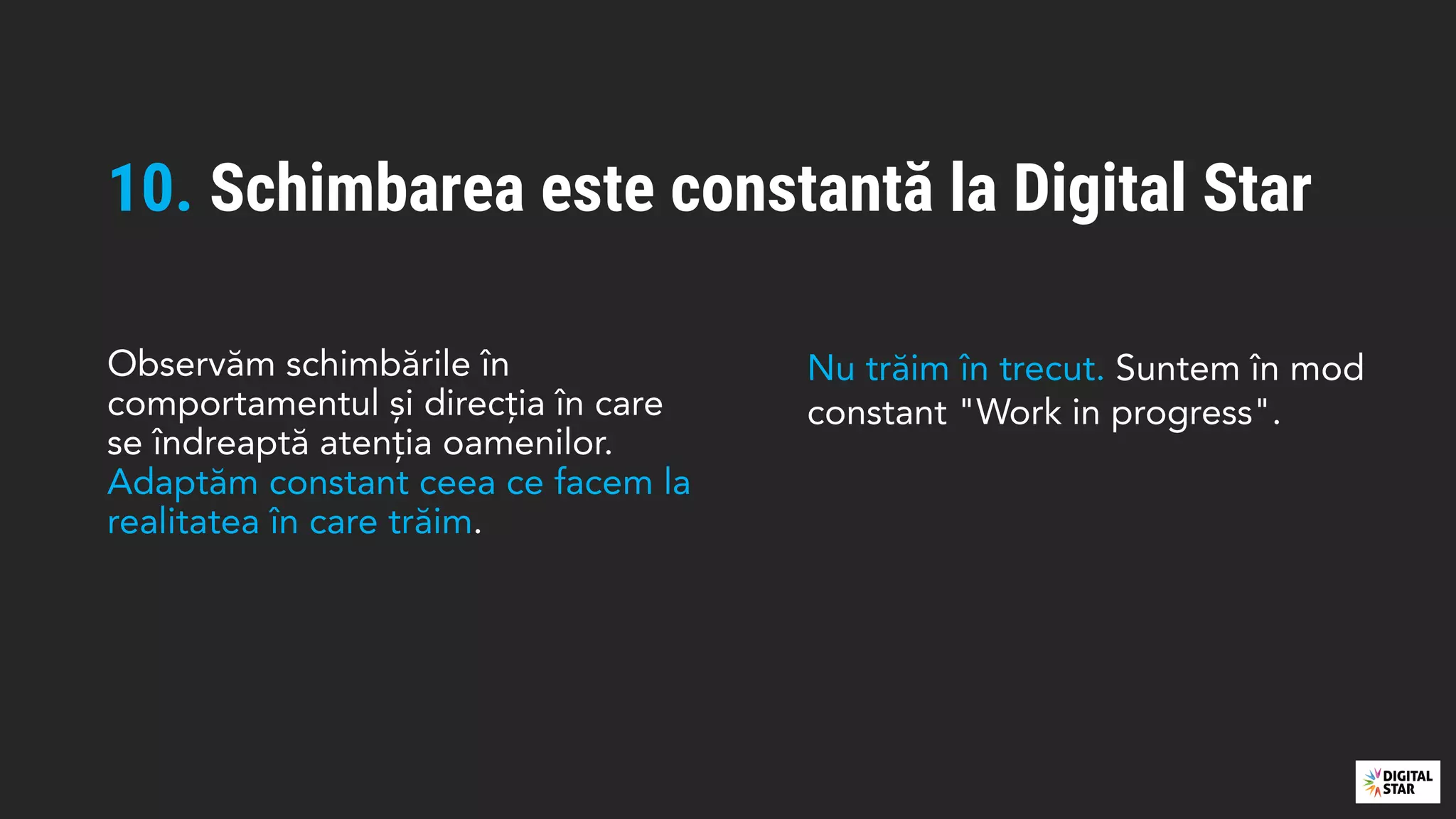 10 valori in care credem la Digital Star | PPT