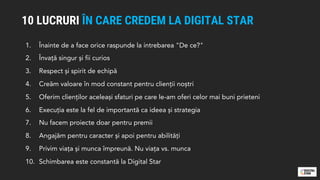 10 valori in care credem la Digital Star | PPT