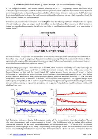 Digital stethoscope a new approach to know and hear heart beat and ...