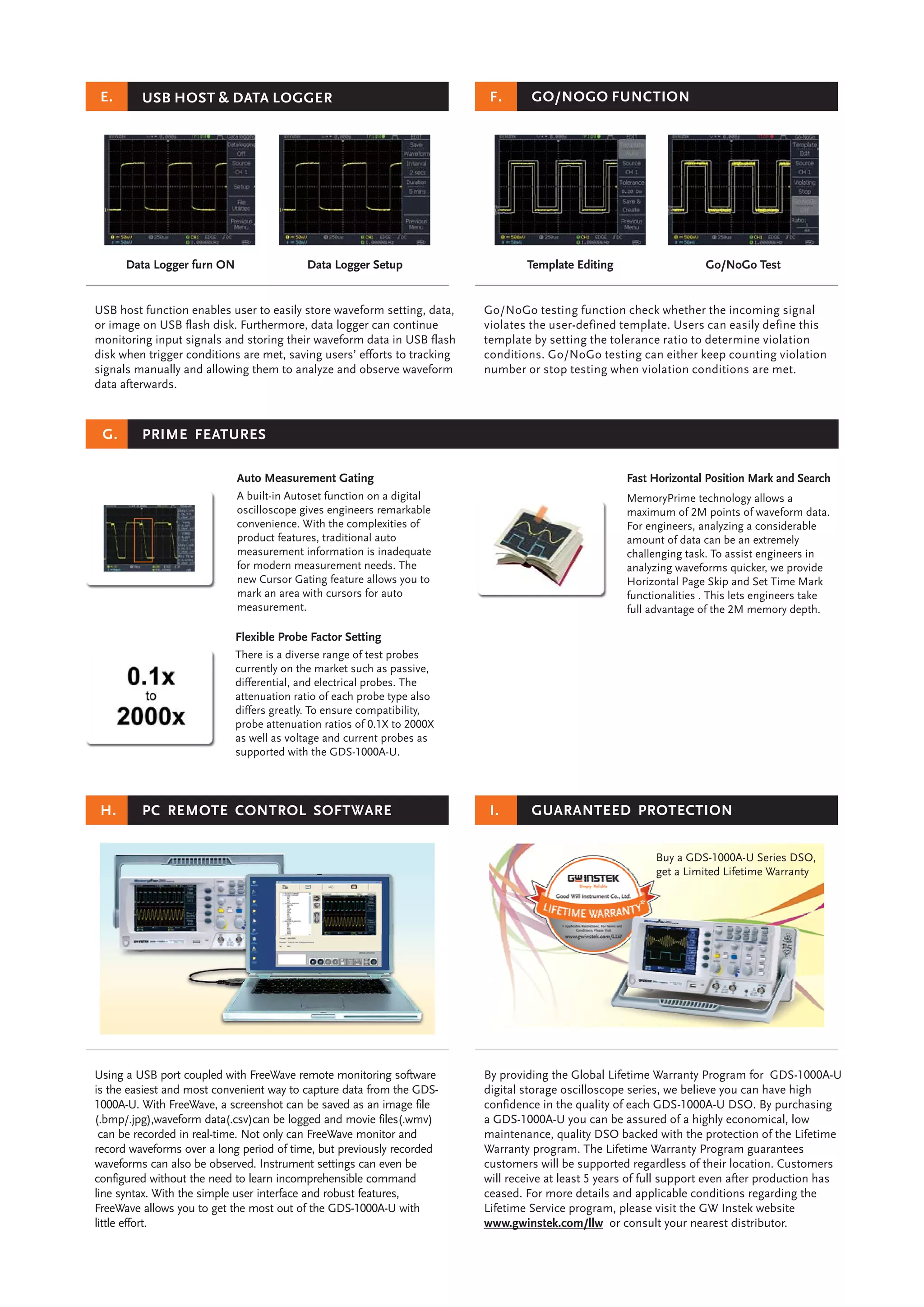 Digital Storage Oscilloscope - GDS-1000A-U Series | PDF