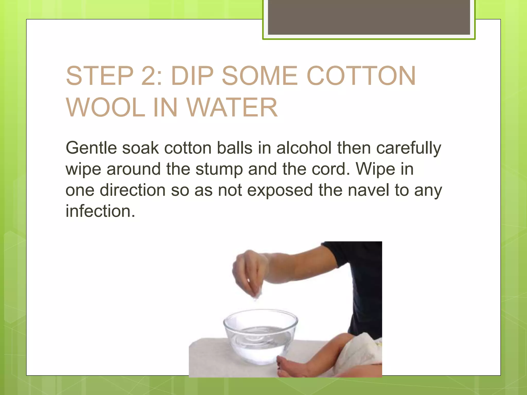 Digital story on cleaning the baby's umbilical cord | PPTX