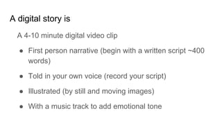 Digital storytelling | PPT