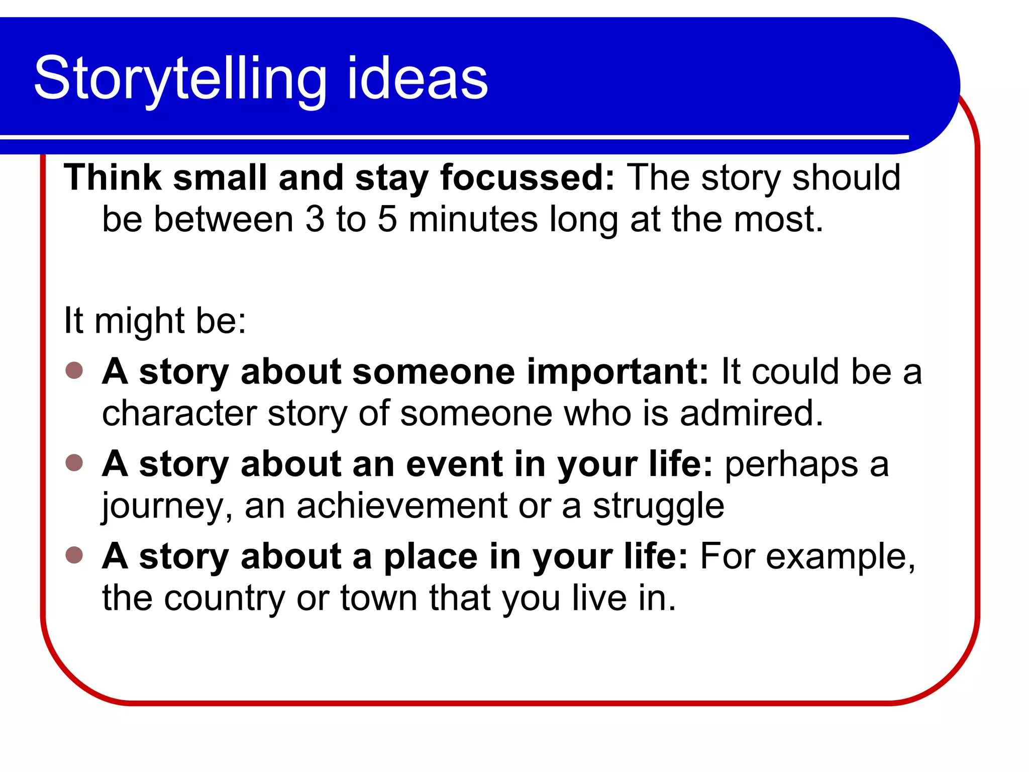 Digital Storytelling | PPT