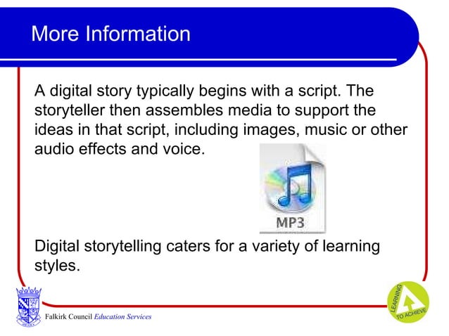 Digital Storytelling | PPT | Digital Audio | Computer Software and Applications