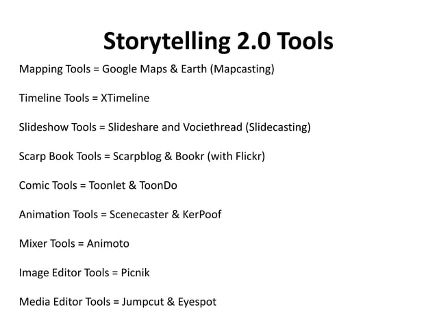 Digital Storytelling 101 | PPTX | Cameras and Camcorders | Consumer ...