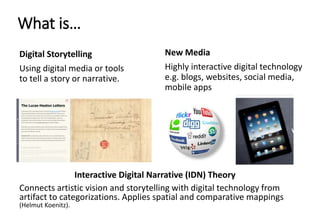 Lecture: Digital Storytelling and New Media Design | PPT