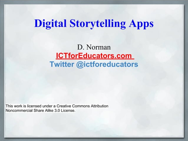Digiital Story Telling Apps | PPT