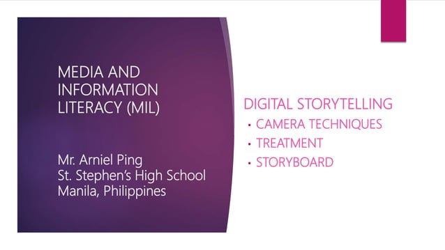 Media and Information Literacy (MIL) - 6. Media and Information ...
