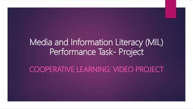 Media and Information Literacy (MIL) - 6. Media and Information ...