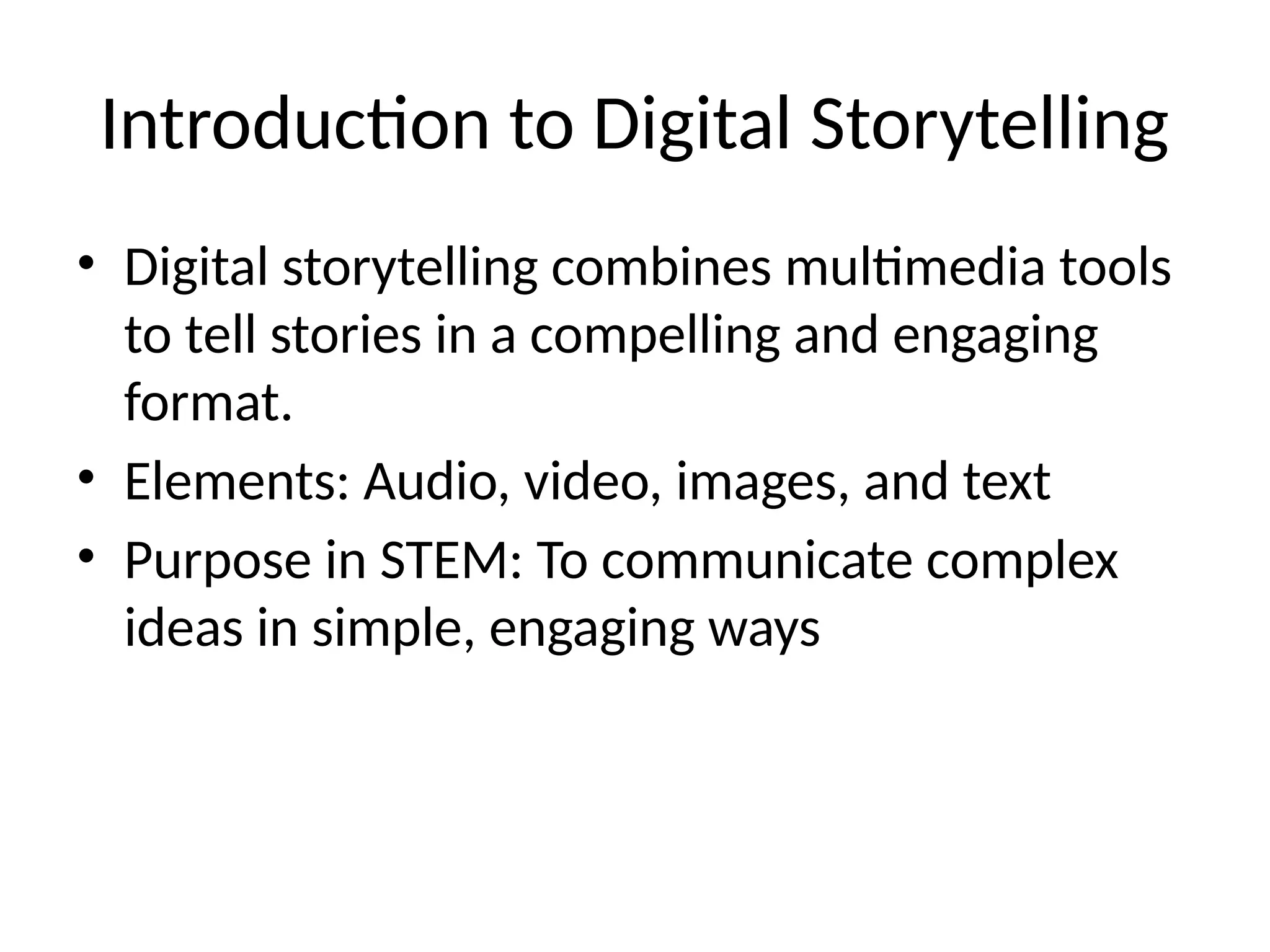 Example of creating Digital Storytelling in STEM | PPTX