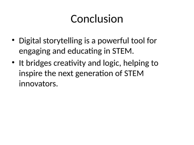 Example of creating Digital Storytelling in STEM | PPTX