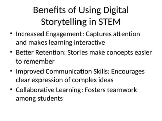 Example of creating Digital Storytelling in STEM | PPTX
