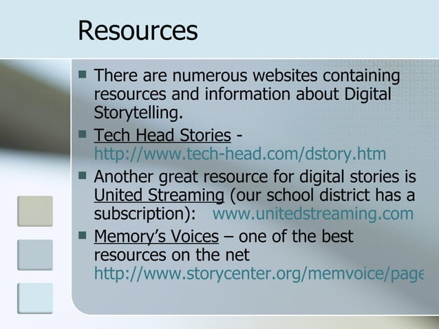 Digital Storytelling Presentation | PPT