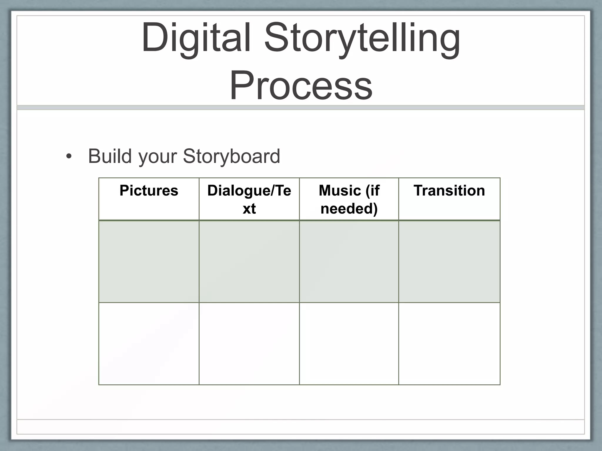 Digital storytelling presentation | PPTX