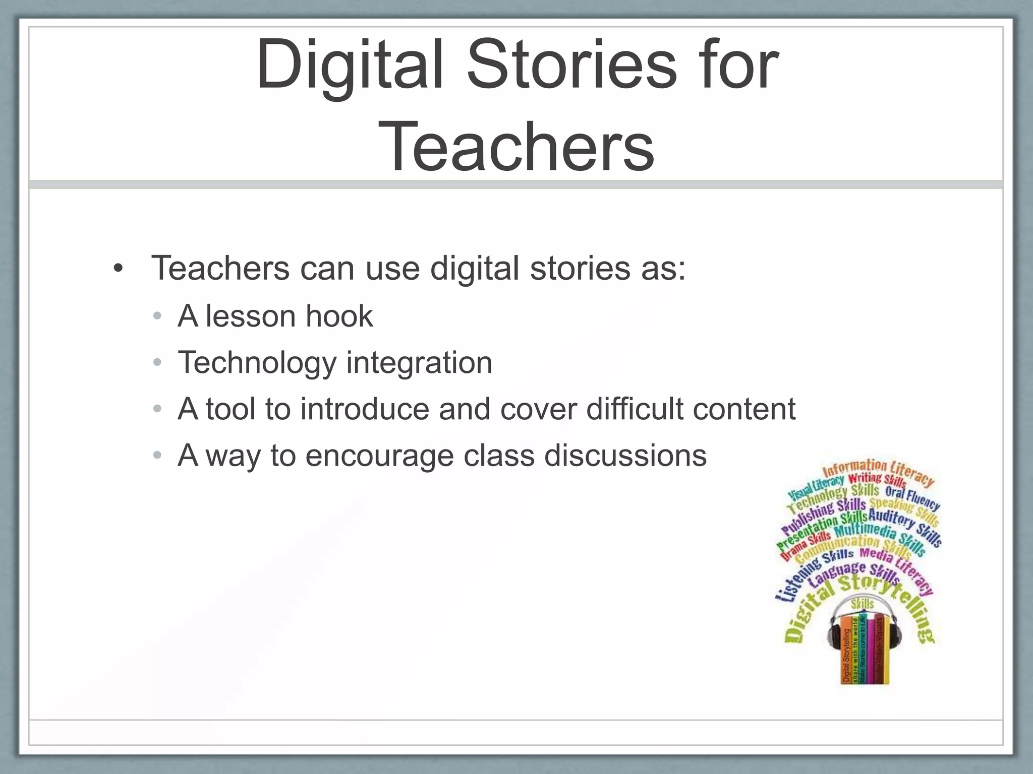 Digital storytelling presentation | PPTX