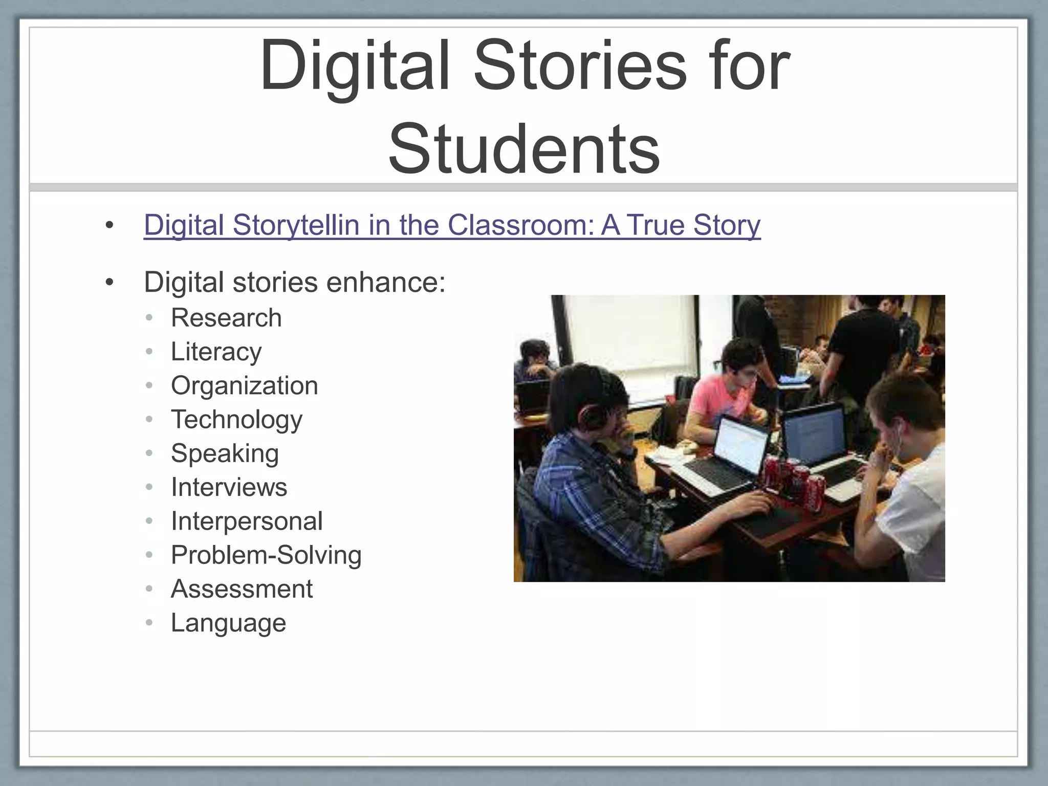 Digital storytelling presentation | PPTX