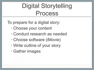 Digital storytelling presentation | PPTX