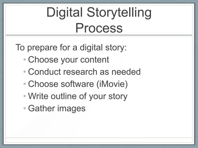 Digital storytelling presentation | PPTX