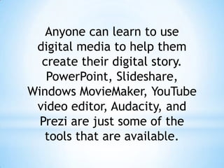 Digital storytelling: technology integration in the classroom | PPT