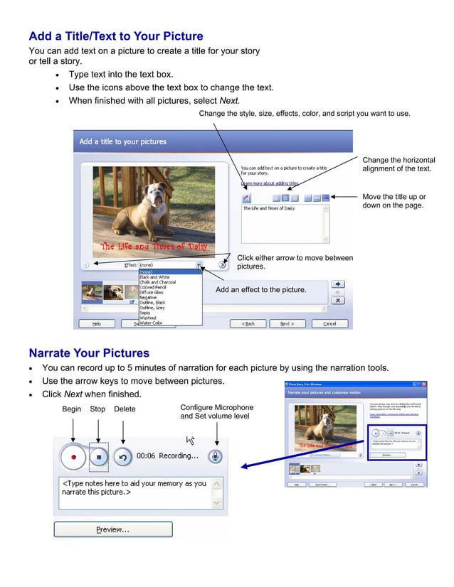 Digital storytelling with photo story 3 | PDF