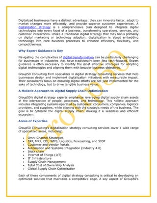 Digitalization strategy consulting services to help your business scale ...