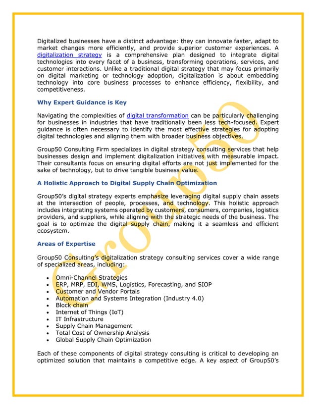 Digitalization strategy consulting services to help your business scale ...