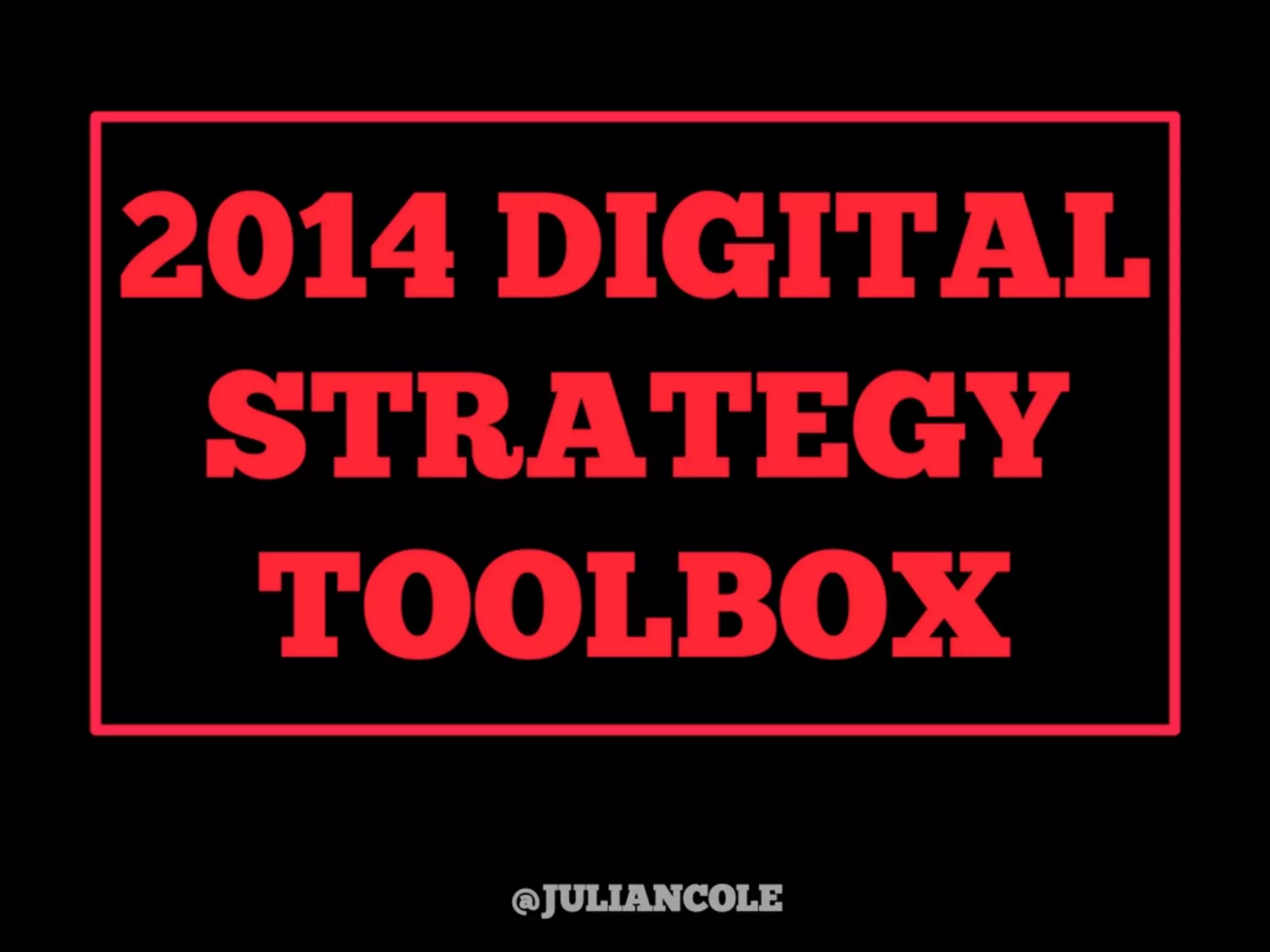 Digital Strategy Toolbox 2014 | PDF