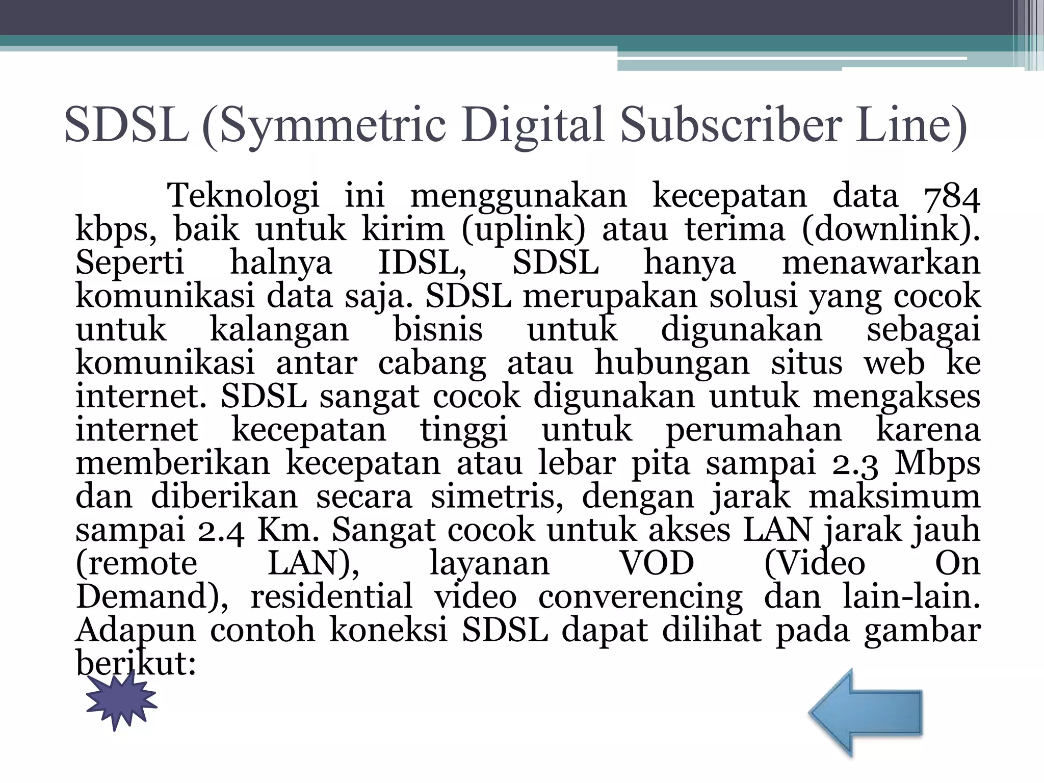 Digital subcriber line by haniftea | PPT