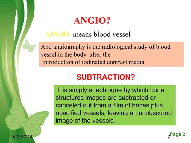 Digital subtraction angiography | PPTX