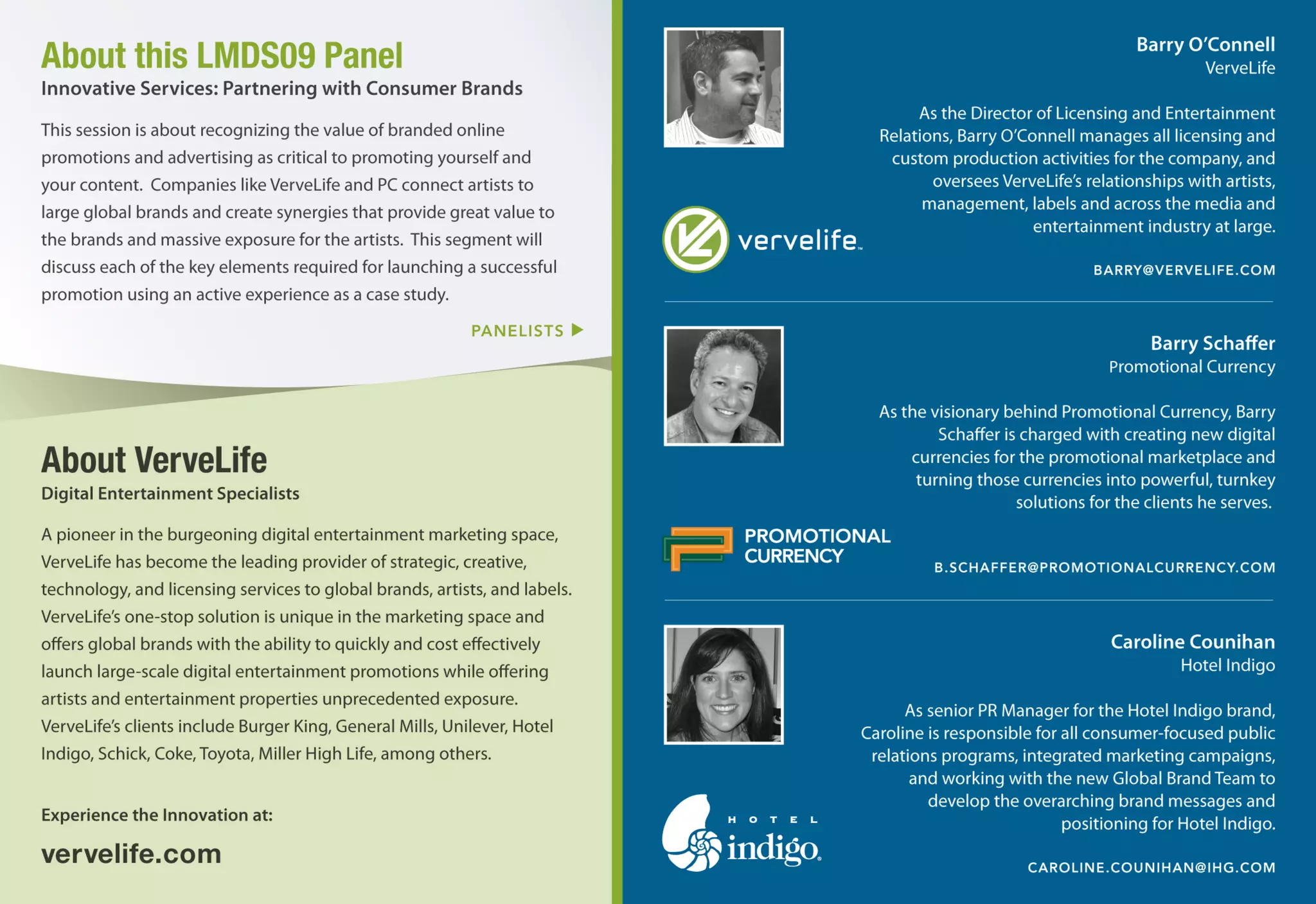 VerveLife Digital Summit Handout | PPT | Free Download