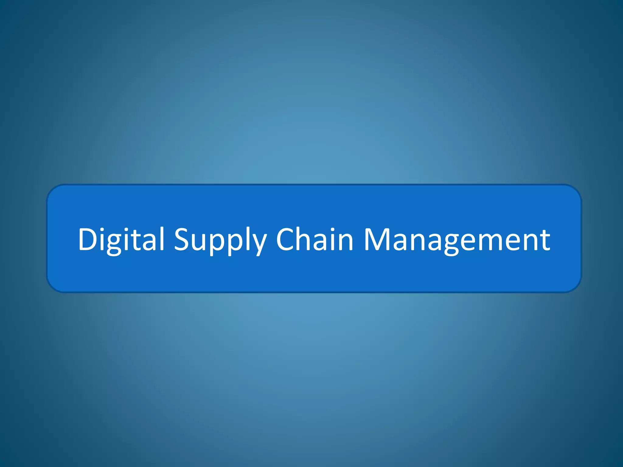 Digital supply chain management | PDF