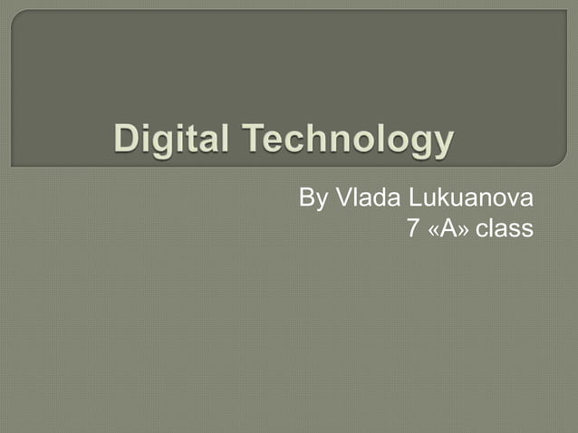 Digital technology | PPT