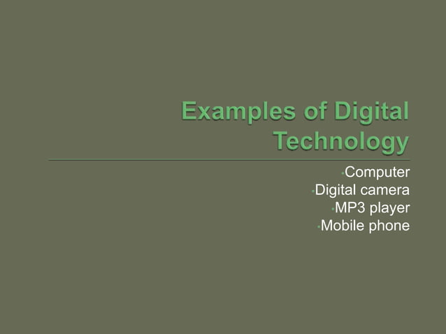 Digital technology | PPT