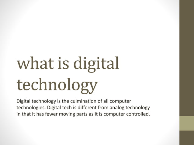 Digital technology | PPT