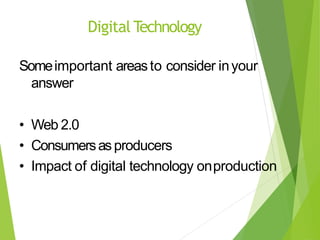 Digital technology section a question 1 | PPT