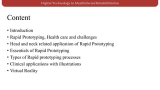 Digital technology in maxillofacial rehabiltation | PPTX