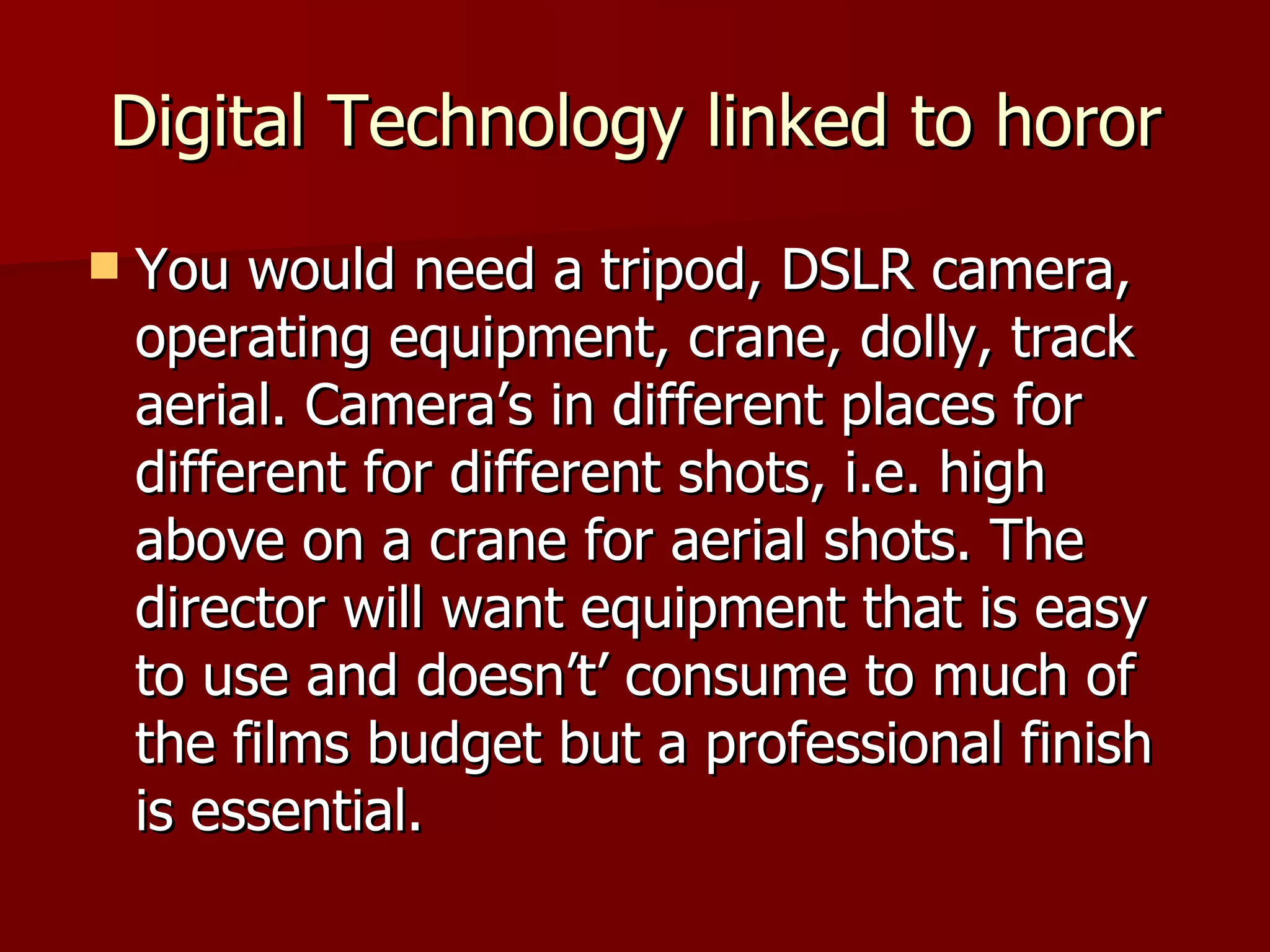 Digital technology investigation | PPT